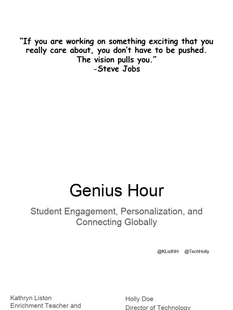 Genius Hour - Kathryn Liston | PDF