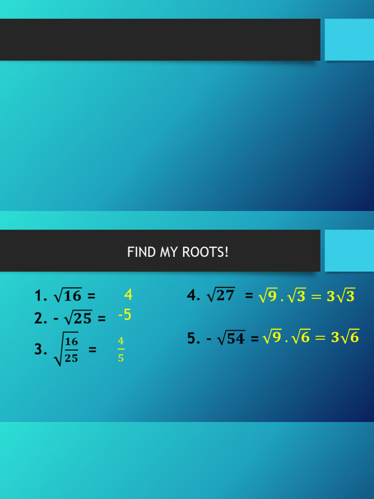 Solving Quadratic Equations by Extracting Square Roots Sept 8 2023 ...