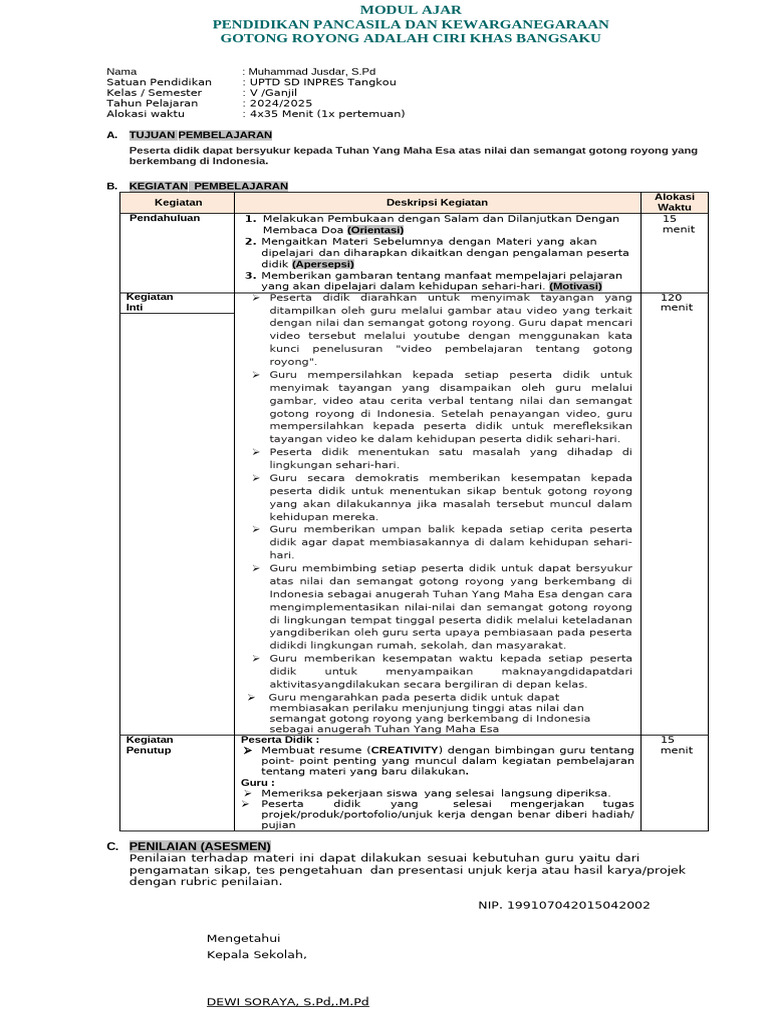 Ma PPKN Kelas 5 | PDF