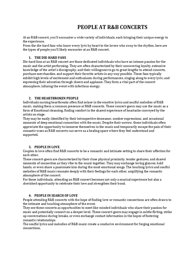 7 Types of People at R 0b Concerts | PDF