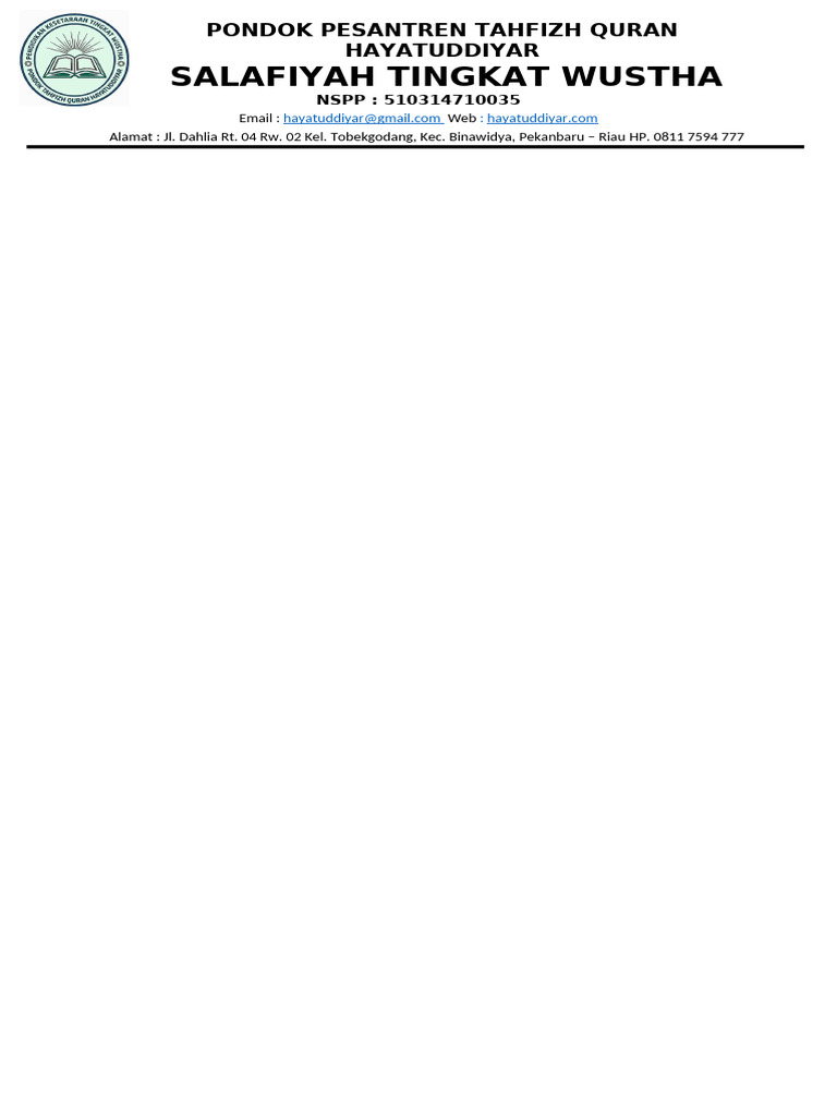 Kop Keseteraan Wustha | PDF