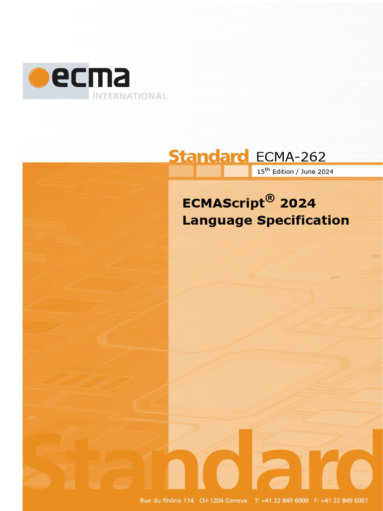 ECMA-262 15th Edition June 2024 | PDF