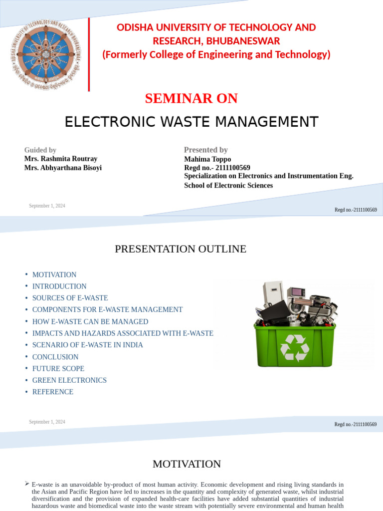 E-Waste Management | PDF