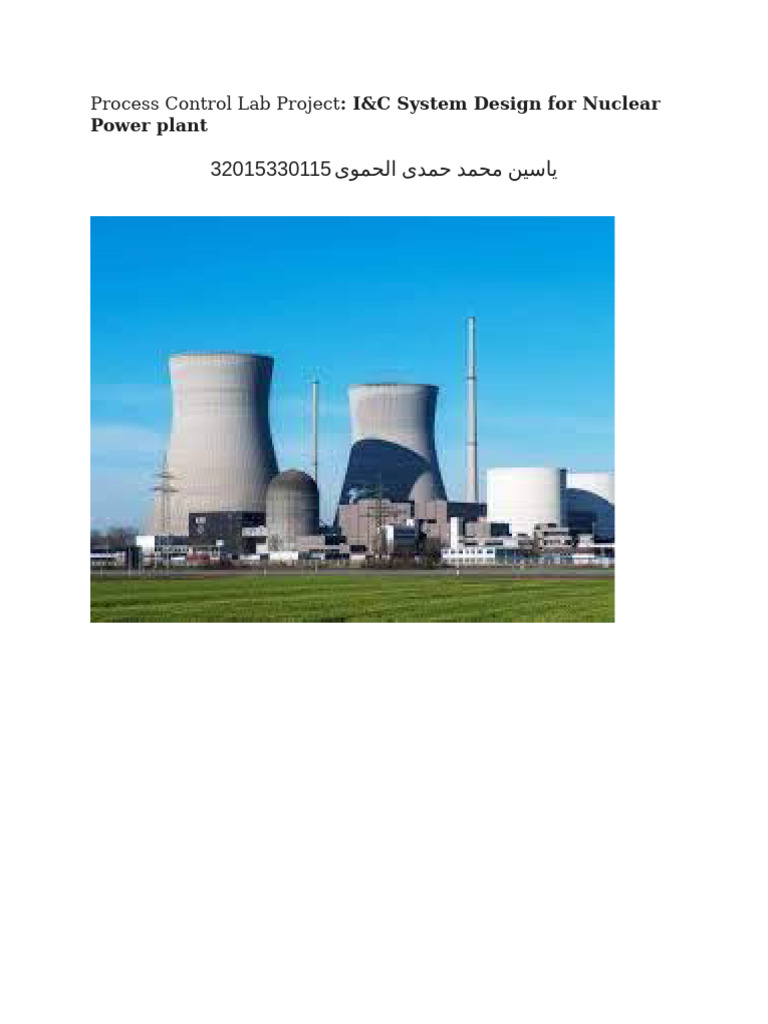 Instrumentation and Process Control System For Nuclear Power Plant ...