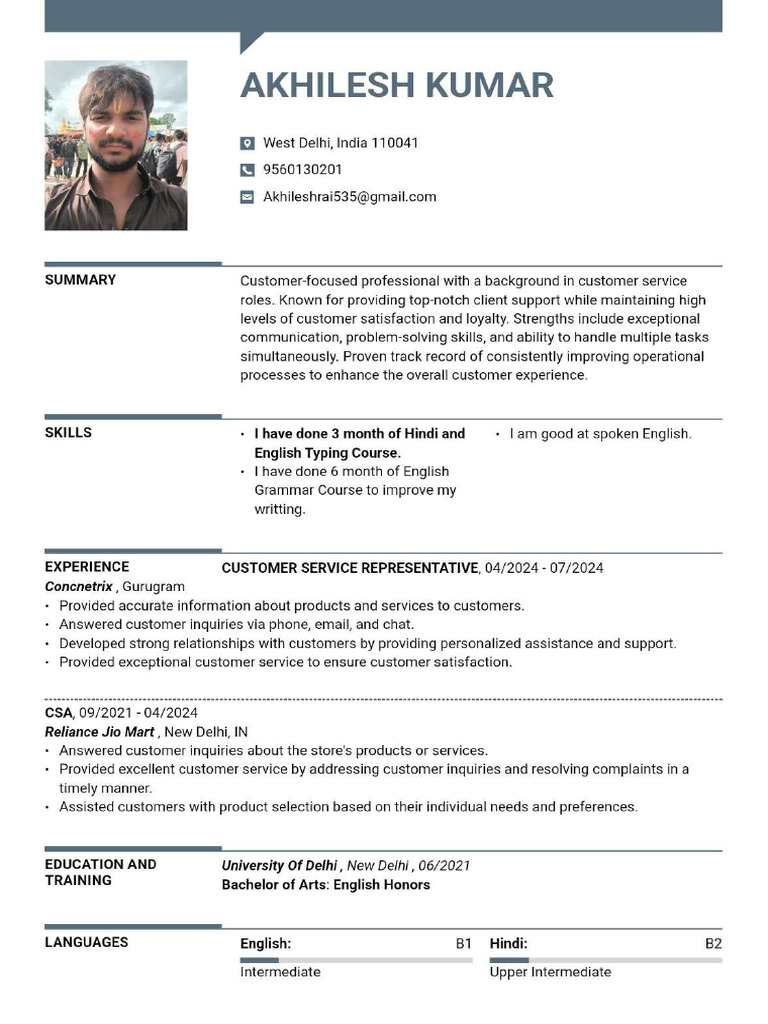 Akhilesh Kumar Resume | PDF