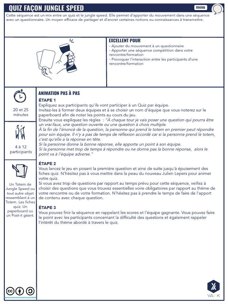 Quiz Interactif Jungle Speed | PDF