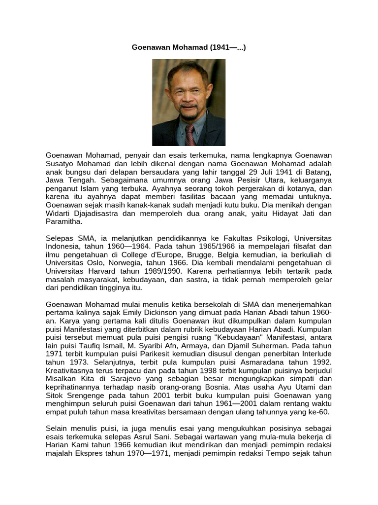Goenawan Mohamad | PDF