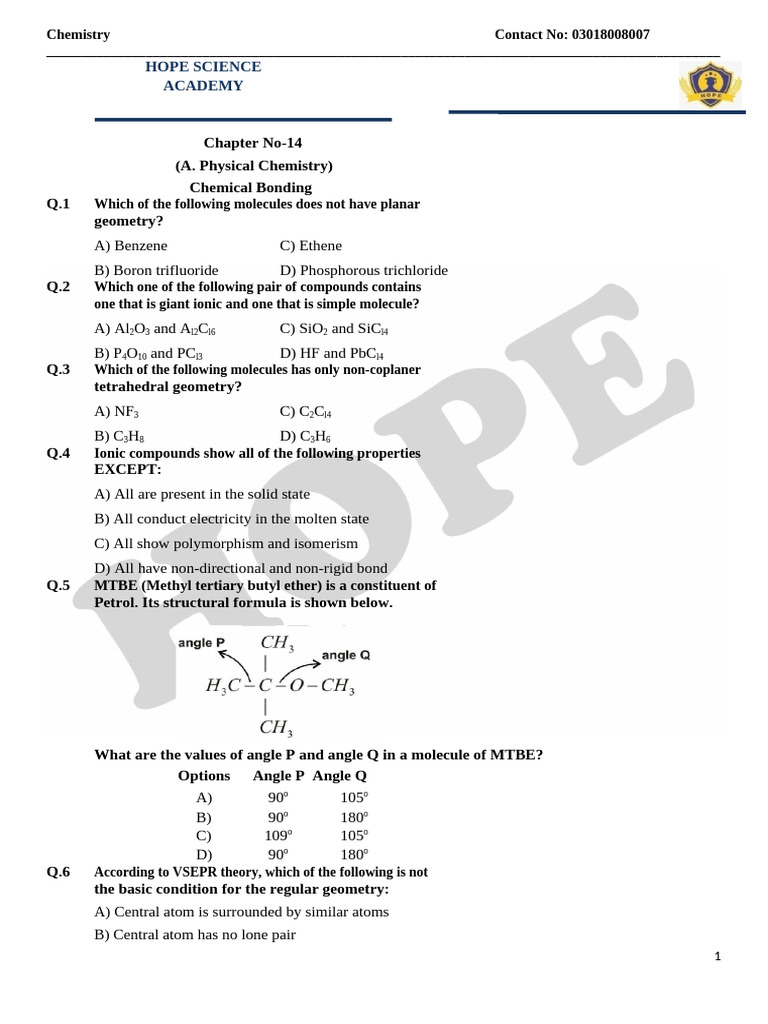 Chemistry Unit 14 | PDF