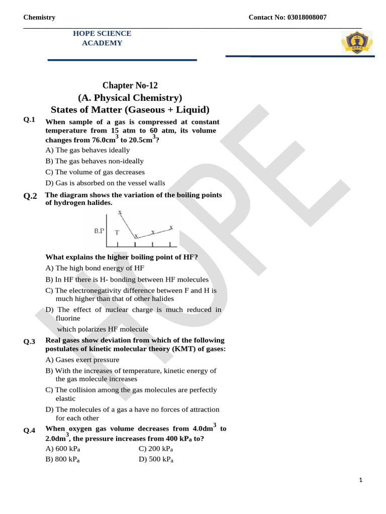 Chemistry Unit 13 | PDF