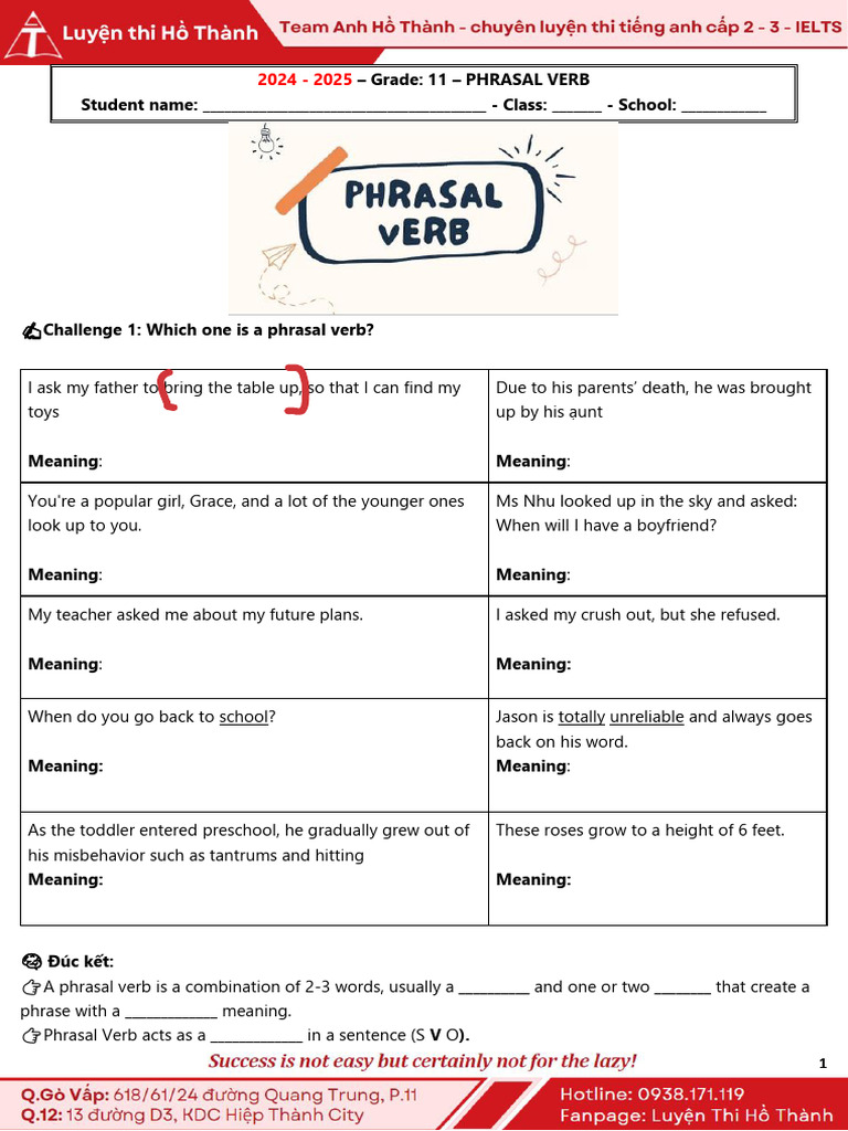 g11 - Phrasal Verb | PDF