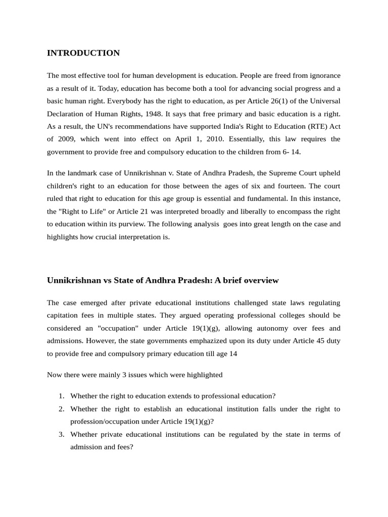 Unnikrishnan Vs State of Andhra Pradesh | PDF | Social Ethics | Legal ...