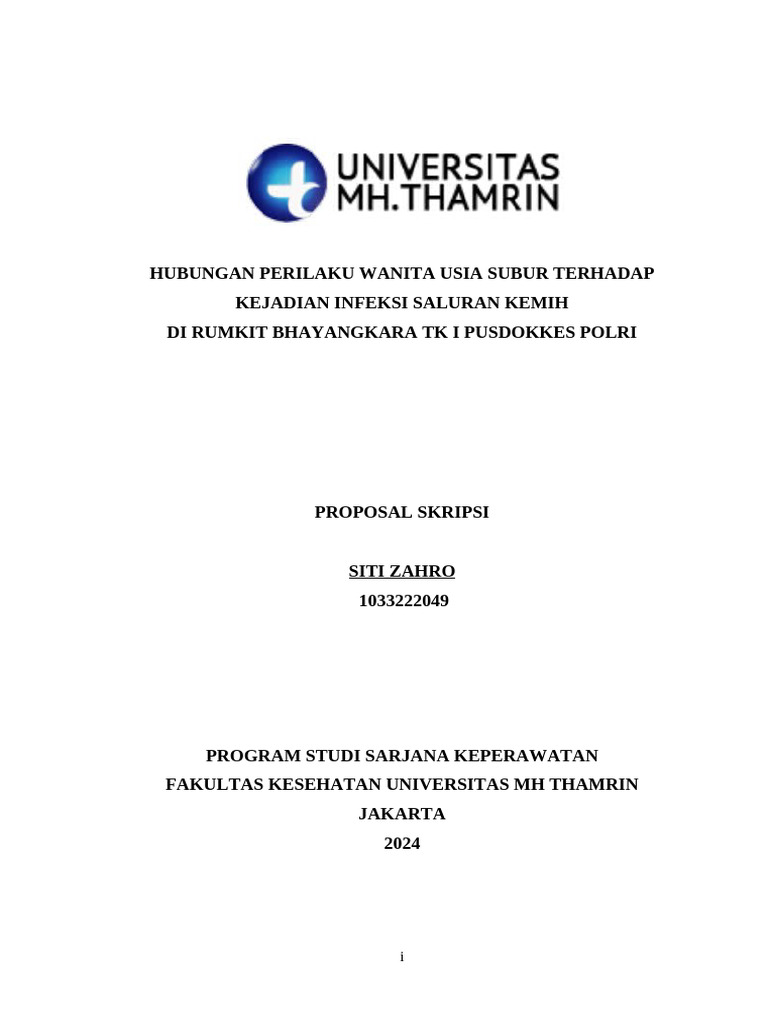 Proposal Skripsi Siti Zahro - Revisi Fix | PDF