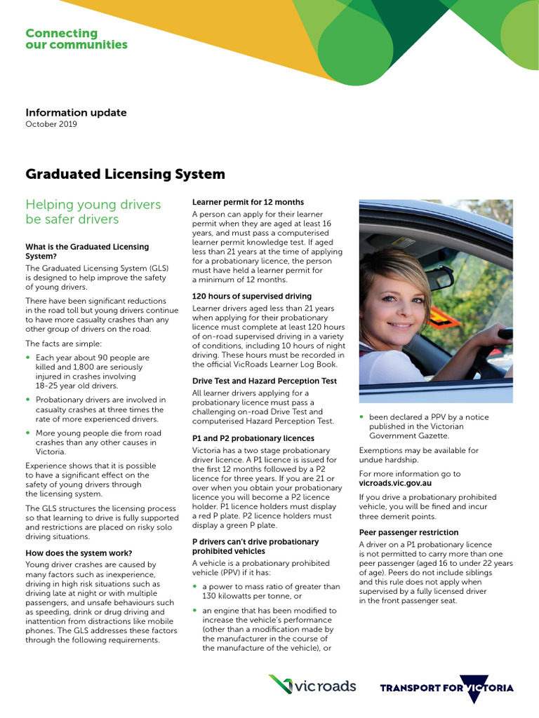 Graduated Licensing System Fact Sheet Oct 2014 | PDF