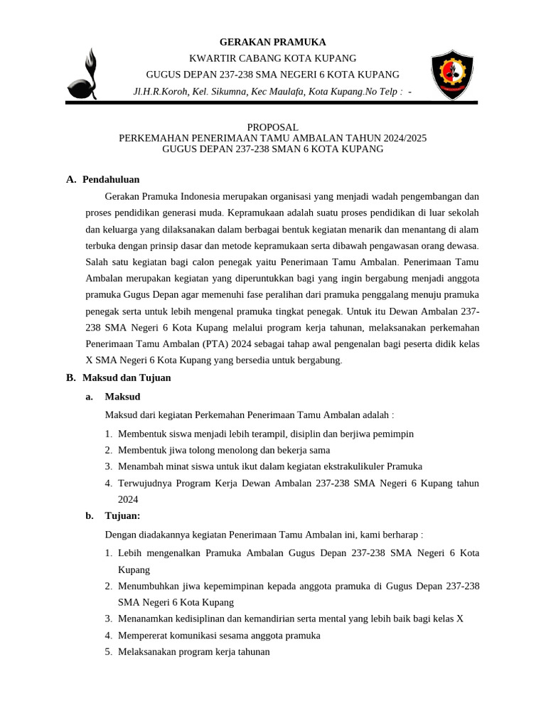 Proposal Pta 2024 New | PDF