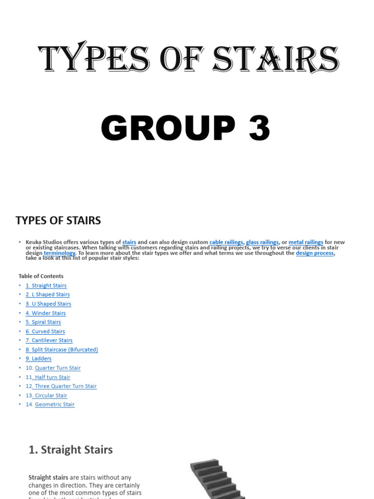 Group 2 (Types of Stair) | PDF