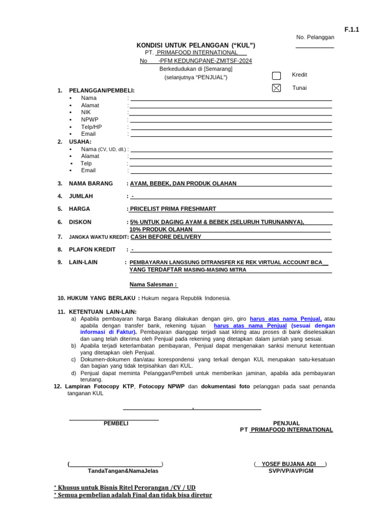 Form Kul PFM Kedungpane SMG | PDF