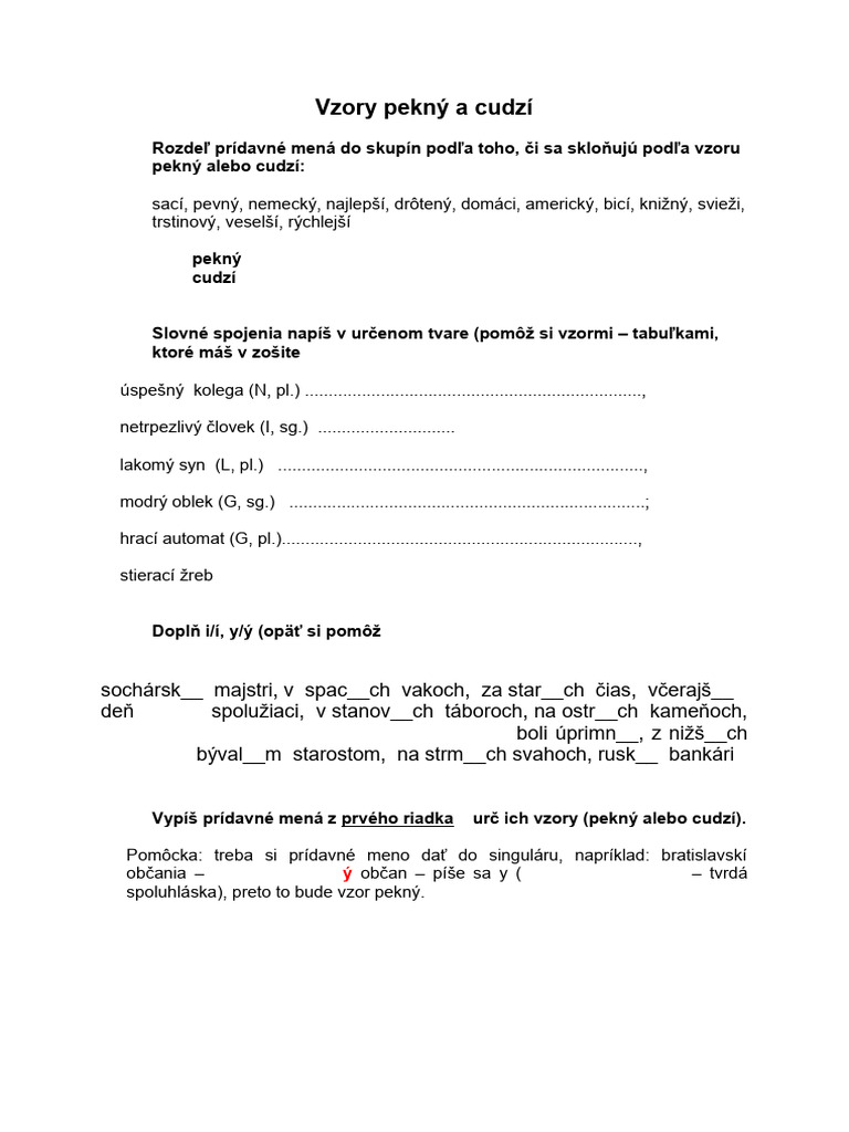 V.B.-SJL-pracovny List | PDF