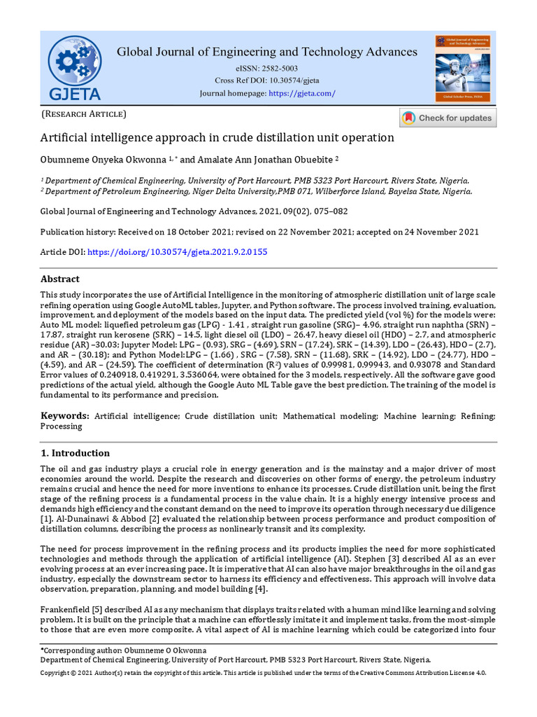 Artificial Intelligence Approach in Crud | PDF