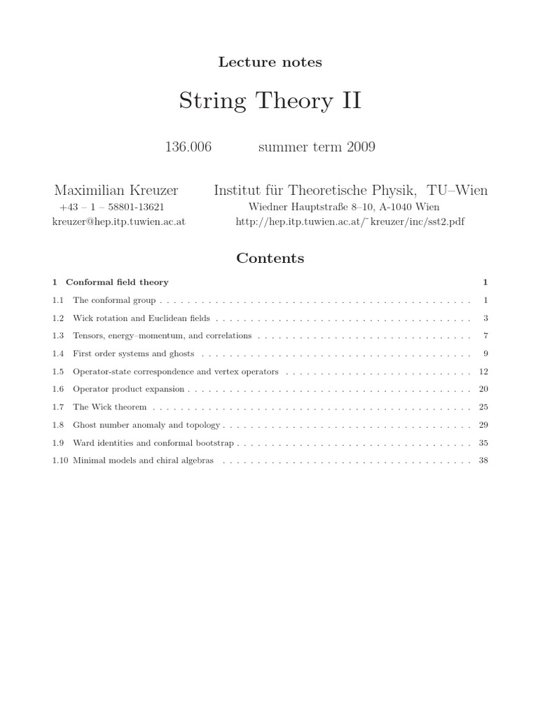 String Theory II | PDF