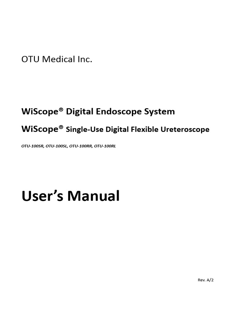 UCC WiScope Digital Endoscope System DF en | PDF