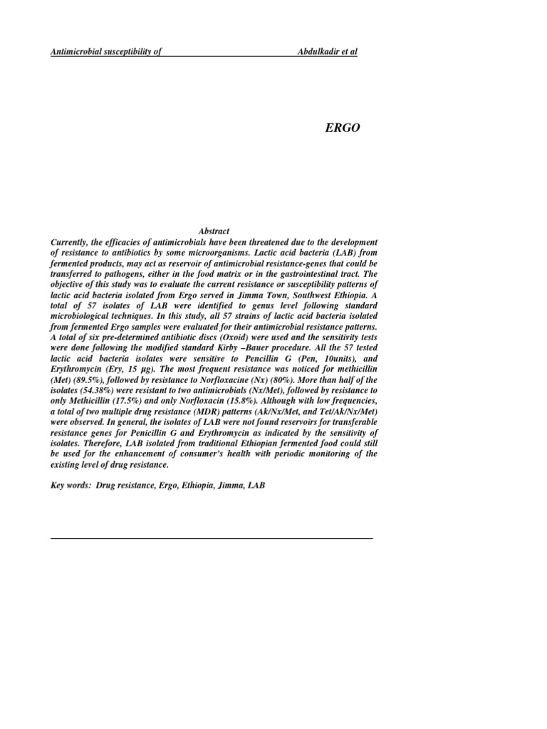 Antimicrobial Susceptibility Pattern of | PDF