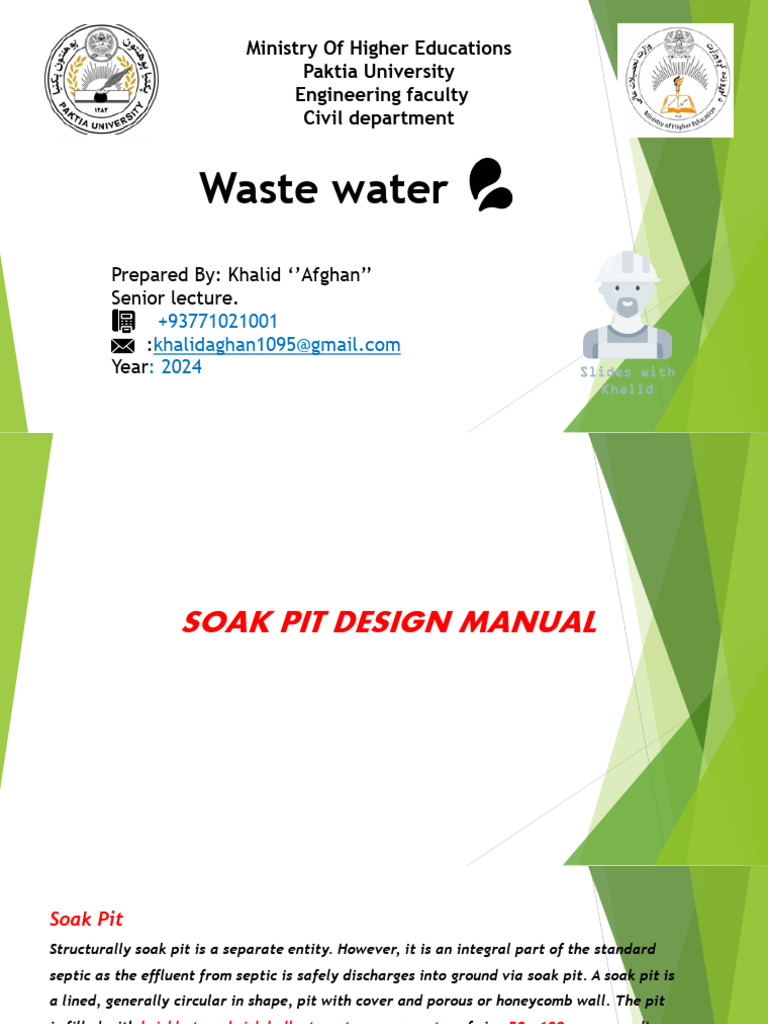Soak Pit Design Manual | PDF