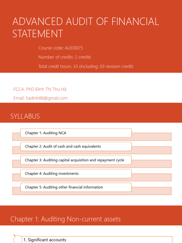 2024 - Ha - Advanced Audit of Financial Statement 2 | PDF