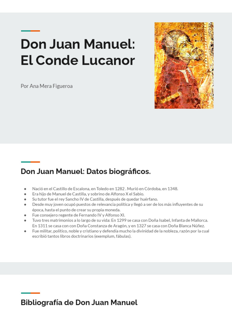 Don Juan Manuel: El Conde Lucanor | PDF