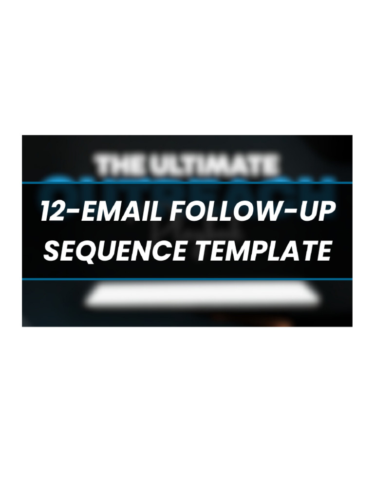 12 Email Follow-Up Sequence Template | PDF
