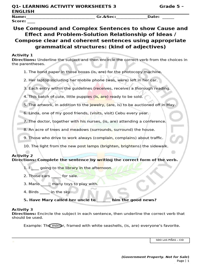 Q1 G5 English Law 3 | PDF