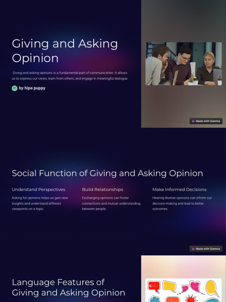 Giving and Asking Opinion | PDF