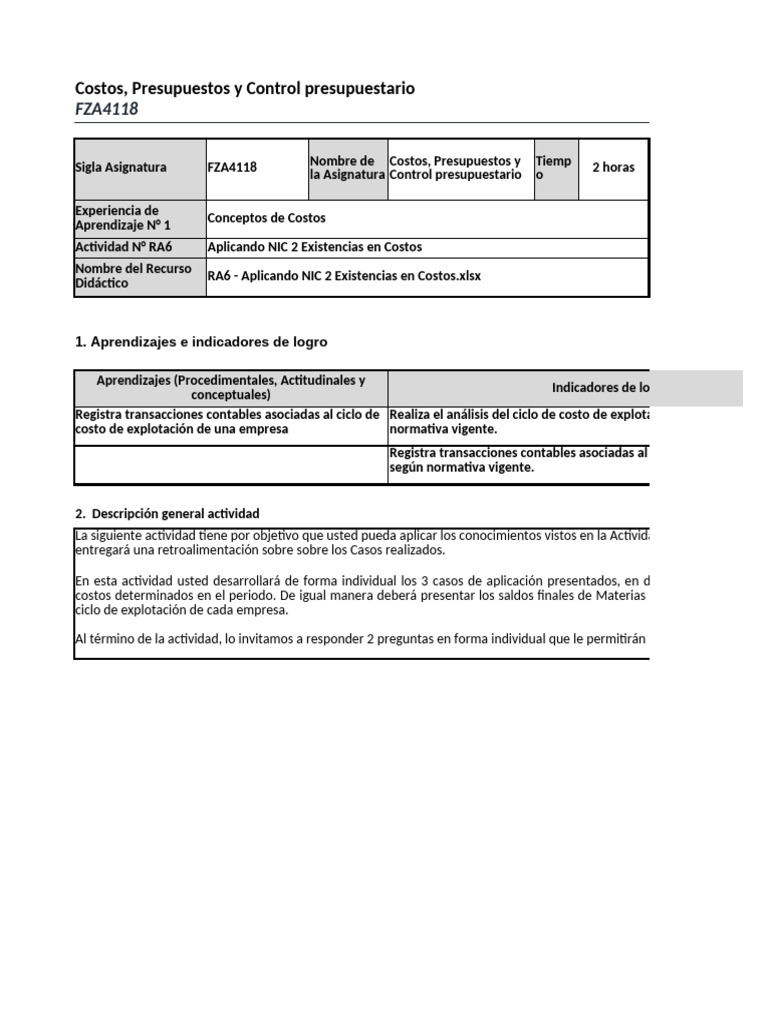 Ejercicio Nic 2 | PDF