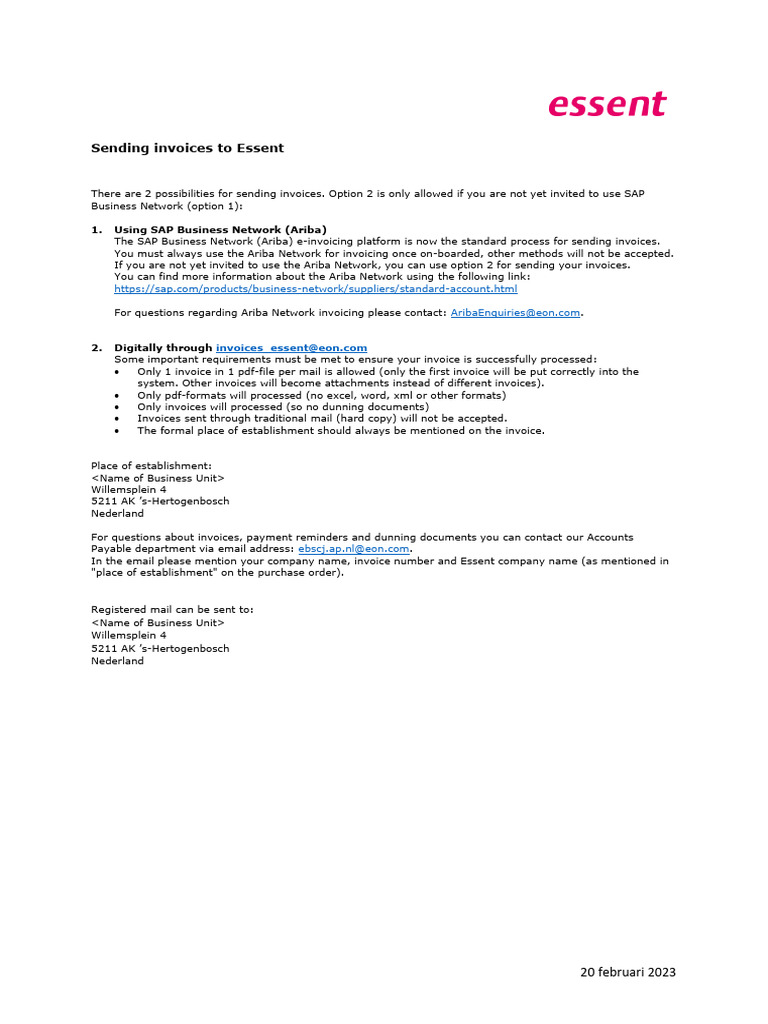 Invoicing Requirements 2023 | PDF