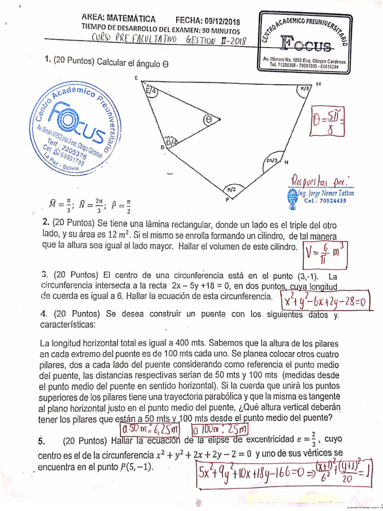 3 Parcial Mate Exámenes | PDF