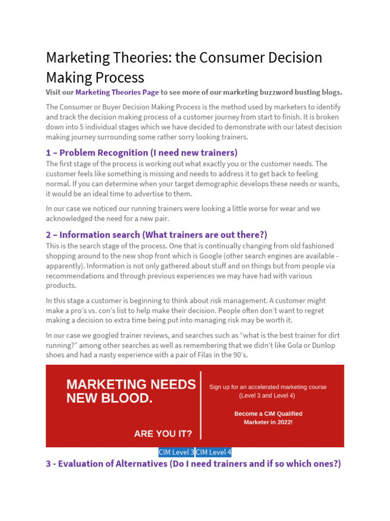 Marketing Theories | PDF