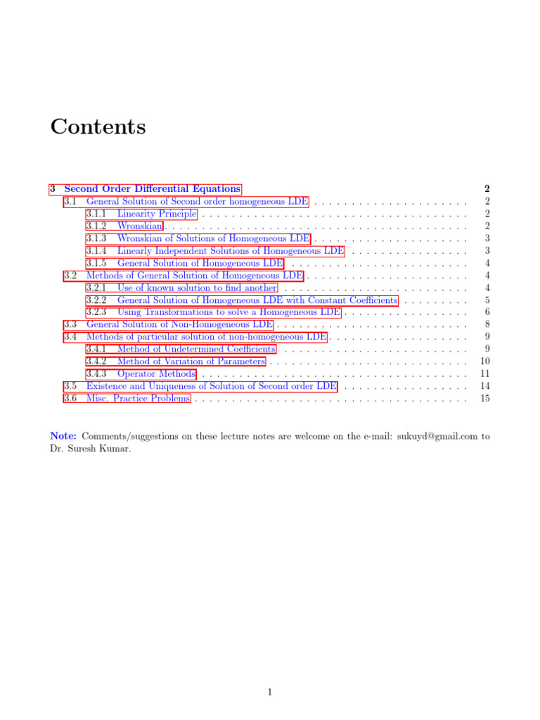 C3 Second Order DE | PDF