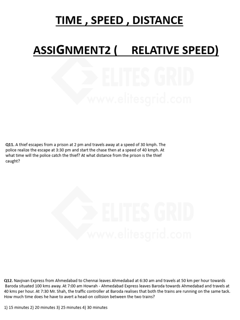 TSD Assignment-2 Session 4 - Relative Speed | PDF