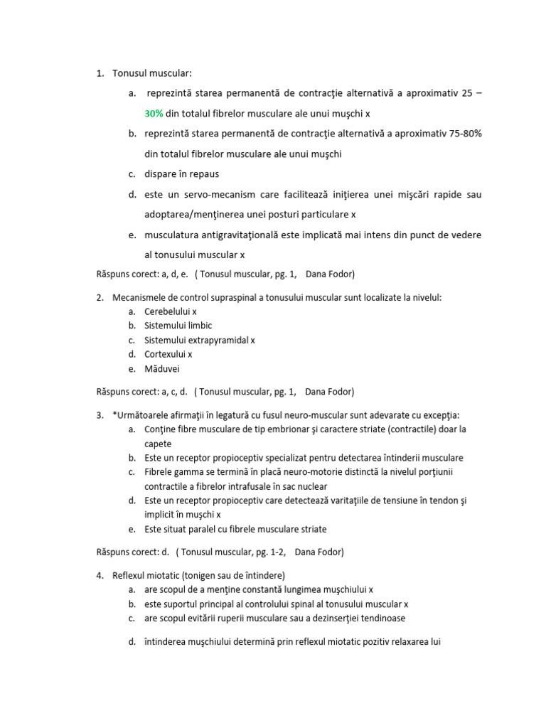 Grile Neurologie | PDF