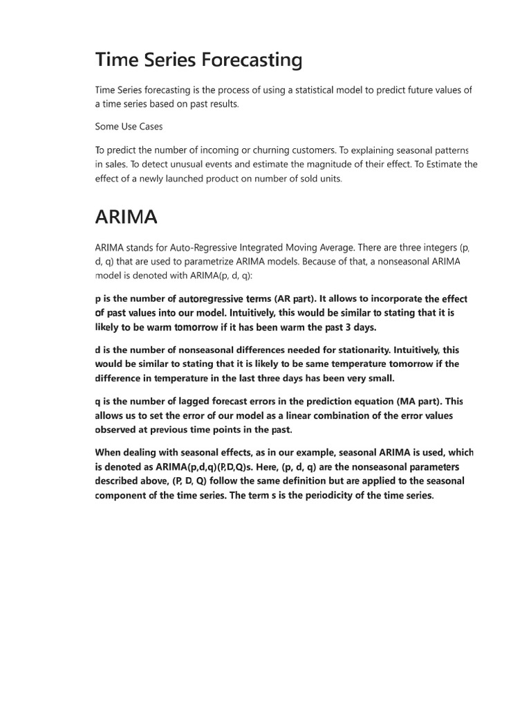 Arima Notes | PDF
