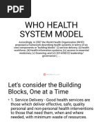 WHO 6 Building Block Framework | PDF | Health Human Resources | World ...
