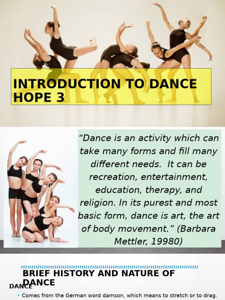 Introduction To Dance | PDF