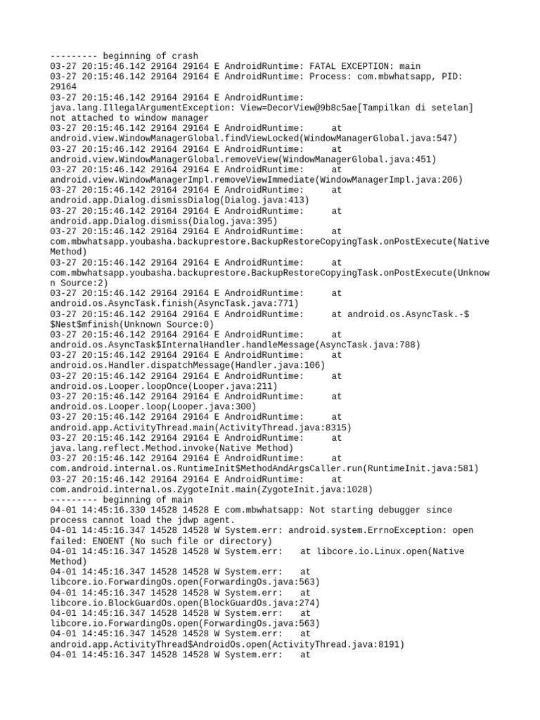 Logcat | PDF