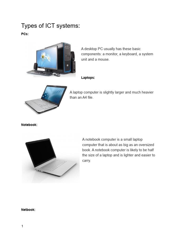 Types of ICT Systems | PDF
