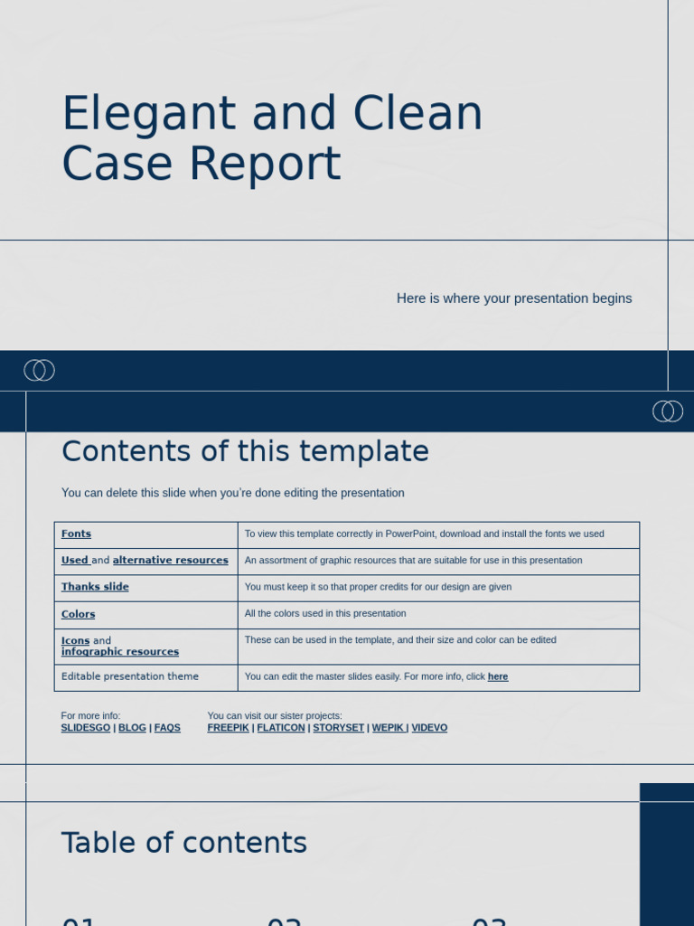 Elegant and Clean Case Report | PDF