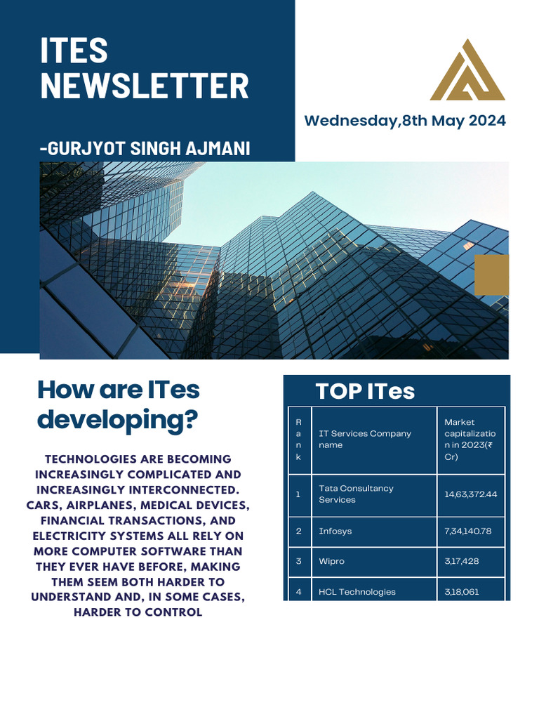 Blue and Yellow Minimalist Business Company Newsletter | PDF