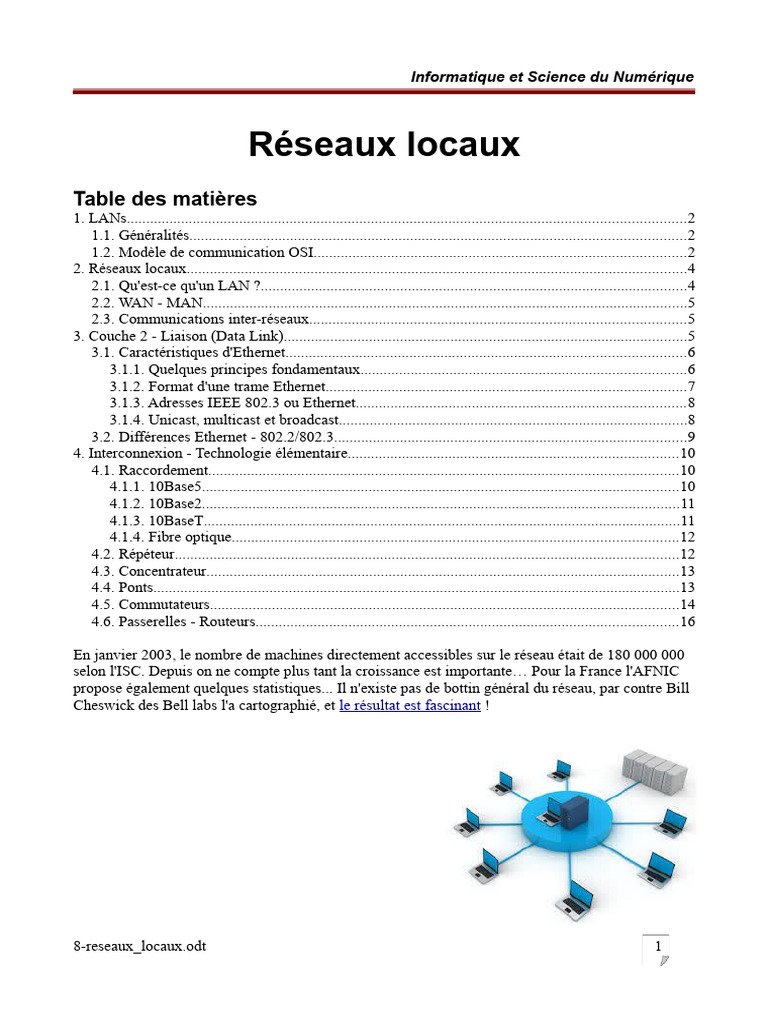 Réseaux Locaux: Table Des Matières | PDF