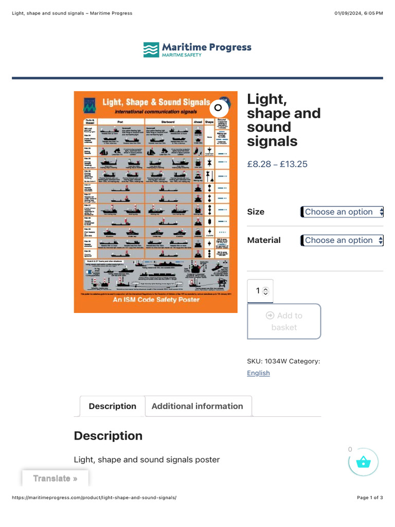 Light, Shape and Sound Signals - Maritime Progress | PDF