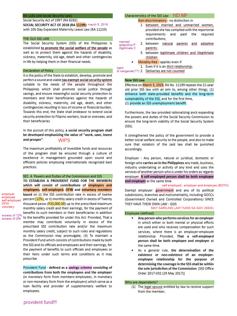 SSS Reviewer | PDF