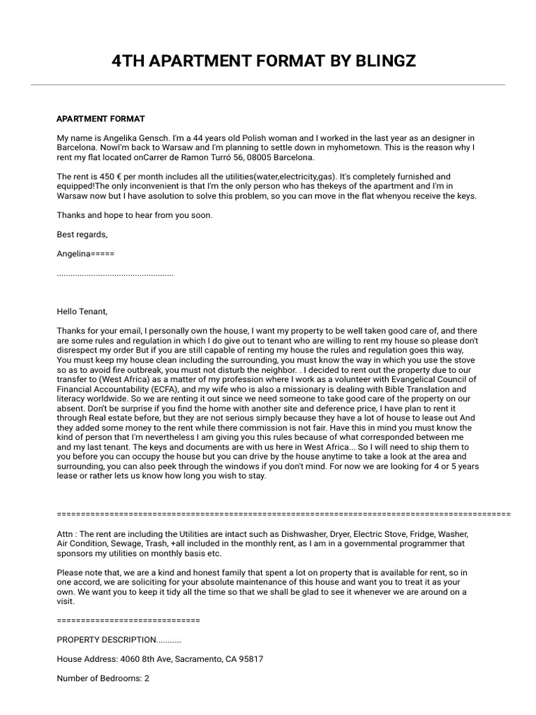 Apartment Format & Tutorials 4 by Maleek | PDF