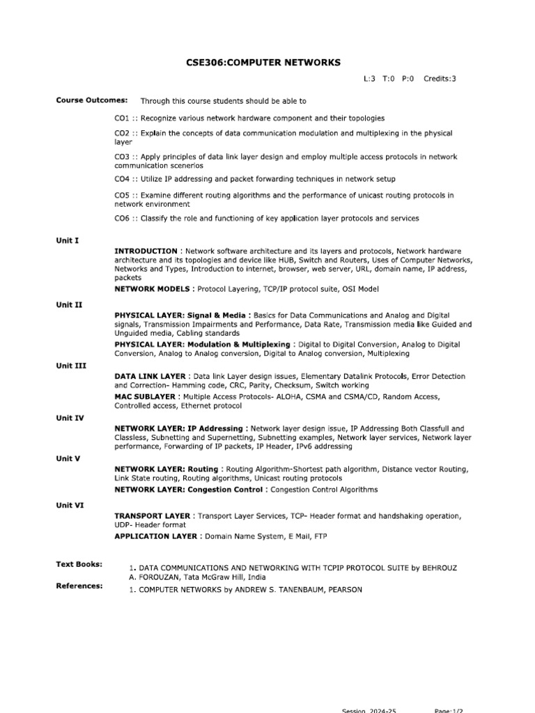 Cse306 Computer Networks | PDF